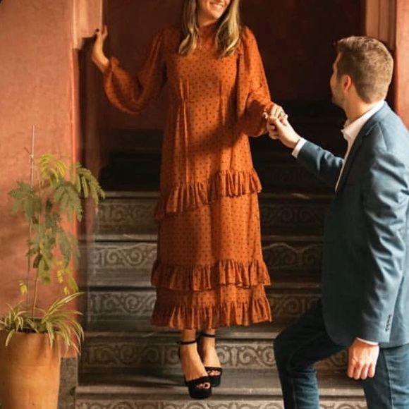 Zara | Dresses | Zara Rust Maxi Dress | Poshmark
